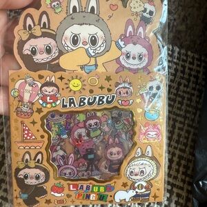 Labubu | Office | Labubu Pack Of Stickers 5 Sheets Pack Yellow | Poshmark